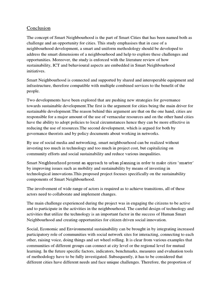 CONCLUSION | PDF | Sustainability | Sustainable Development