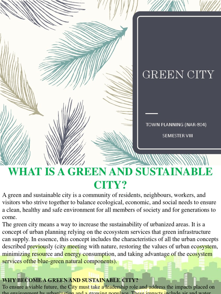 Green City: Town Planning (Nar-804) Semester Viii | PDF | Sustainable ...