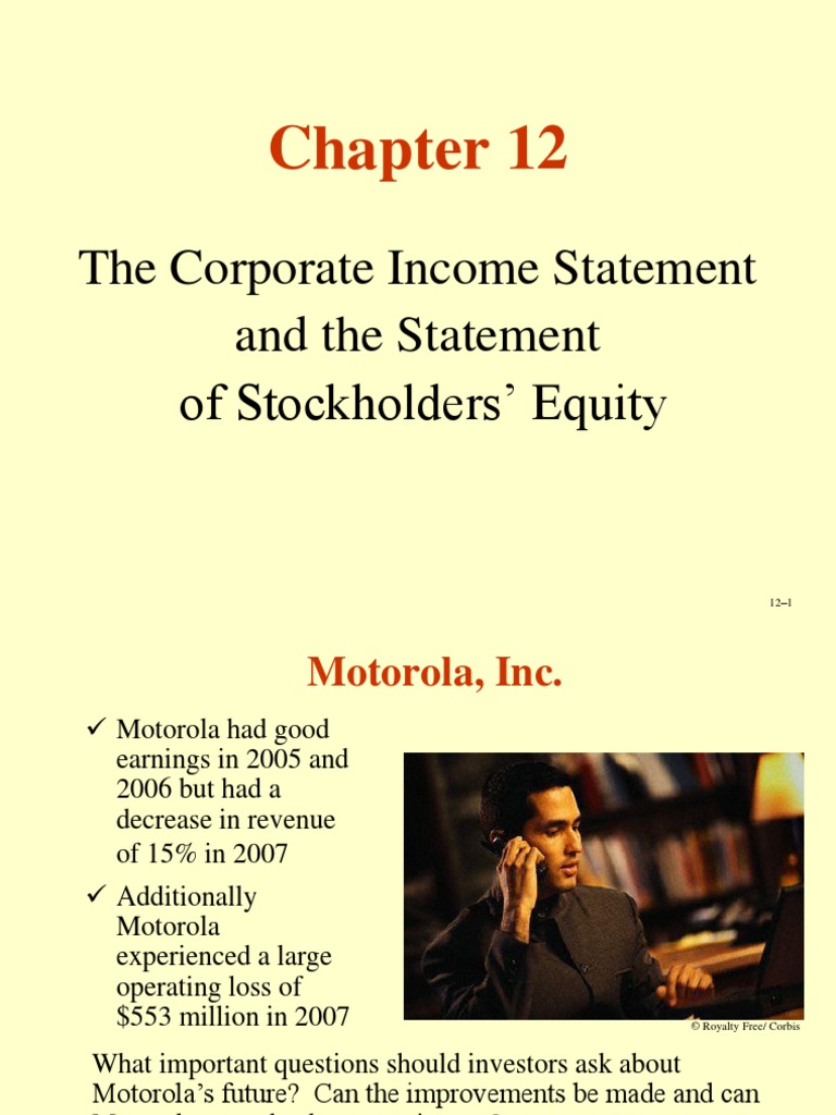 The Corporate Income Statement and The Statement of Stockholders' Equity | Download Free PDF ...