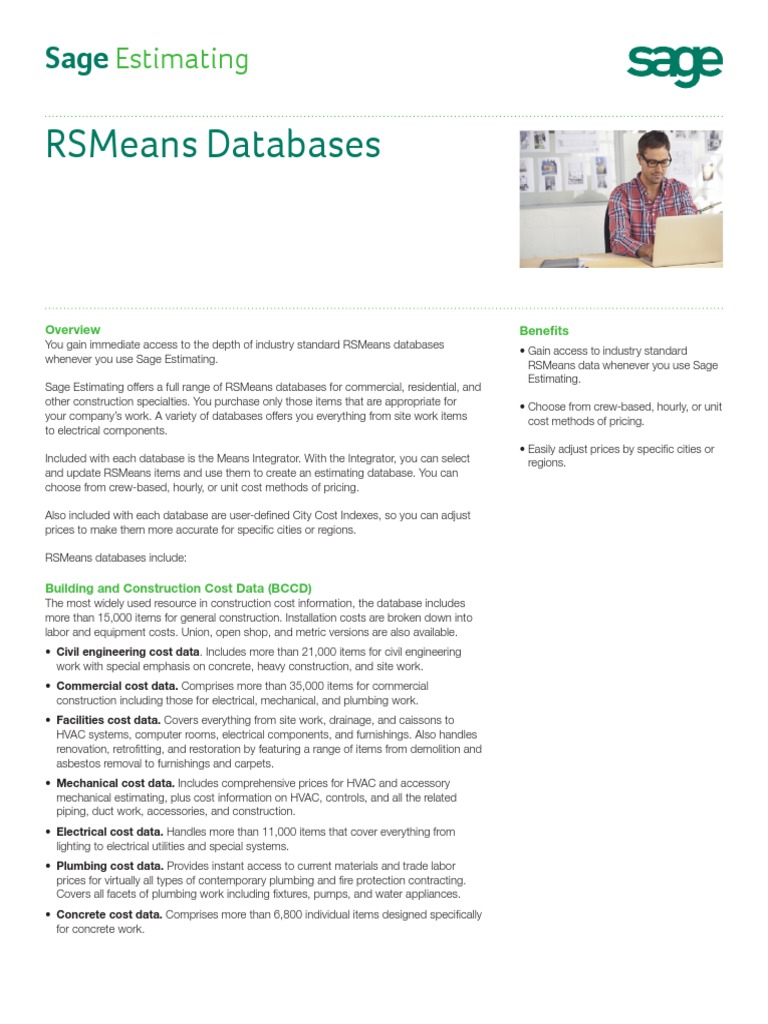 Sage Estimating RSMeans-Databases Sales Sheet 022415 | PDF | Hvac ...