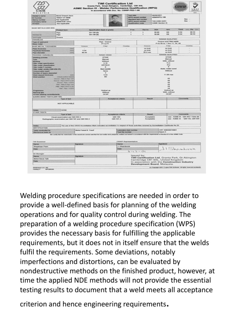 Wps WPQR Why | PDF | Evaluation | Engineering
