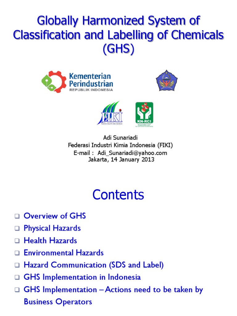 GHS Physical Hazards Classification - Adi Sunariadi - Ahli K3 Kimia ...