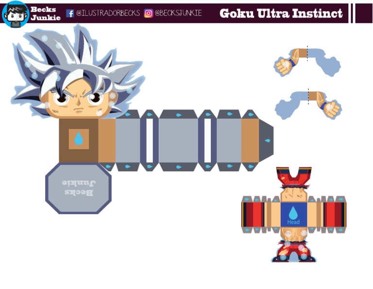 Goku White Mini Papercraft by Becks Junkie PDF | PDF
