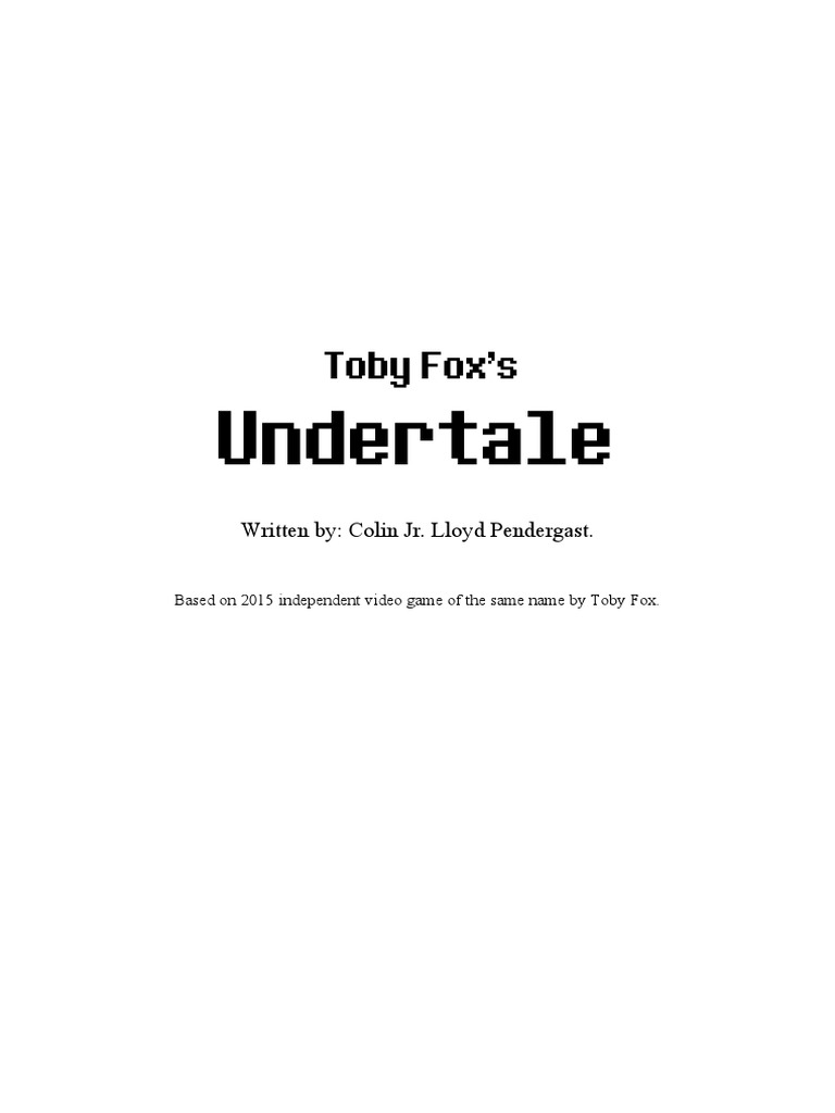 Undertale: Toby Fox's | PDF