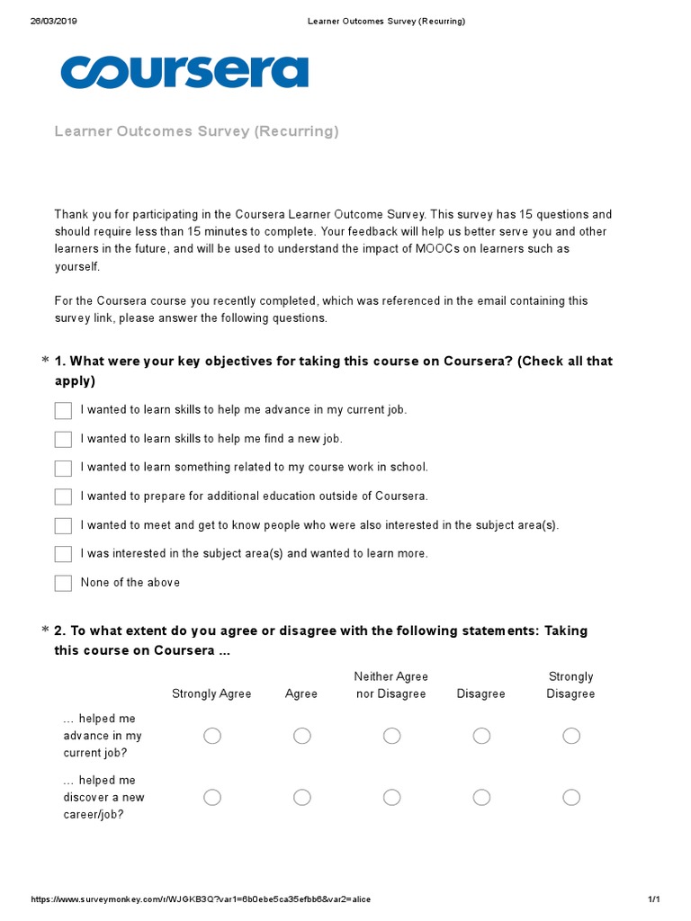 Learner Outcomes Survey (Recurring) | PDF | Social Science | Self ...