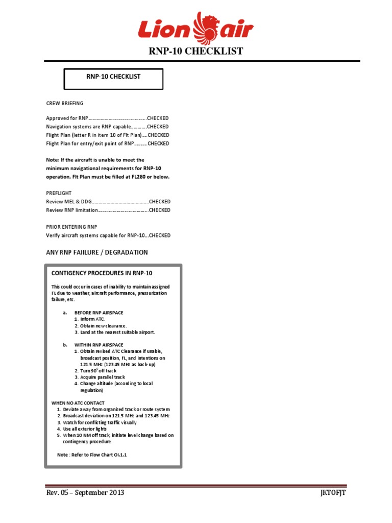 Rnp-10 Checklist | PDF