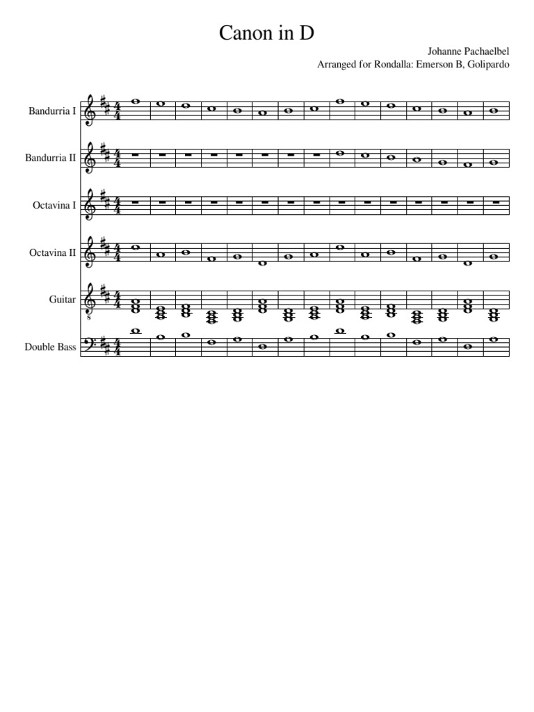 Easy Canon in D | PDF