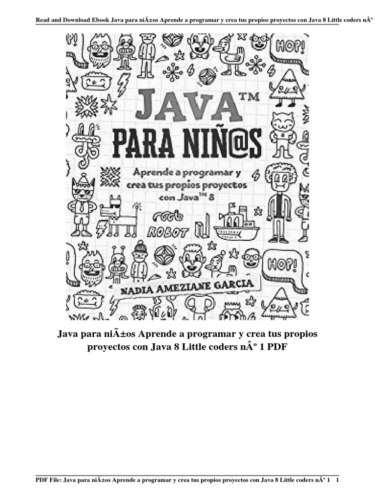 Java para Ninos Aprende A P PDF | PDF | Informática