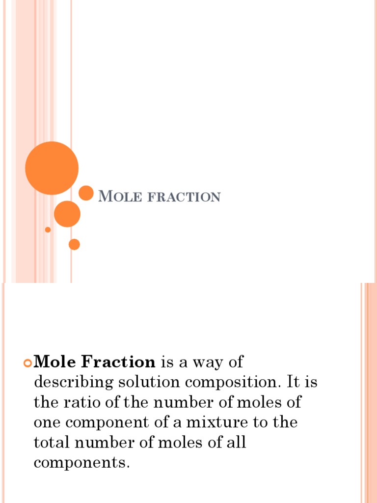 Mole Fraction | PDF