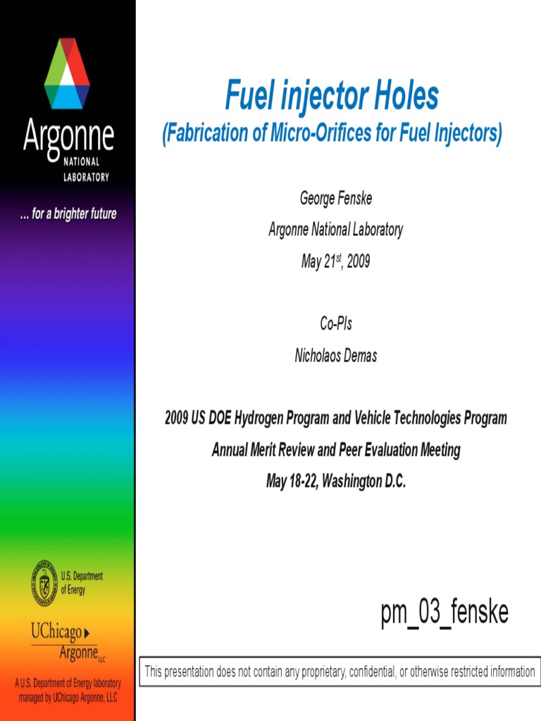 Fuel Injector Holes: (Fabrication of Micro-Orifices For Fuel Injectors ...