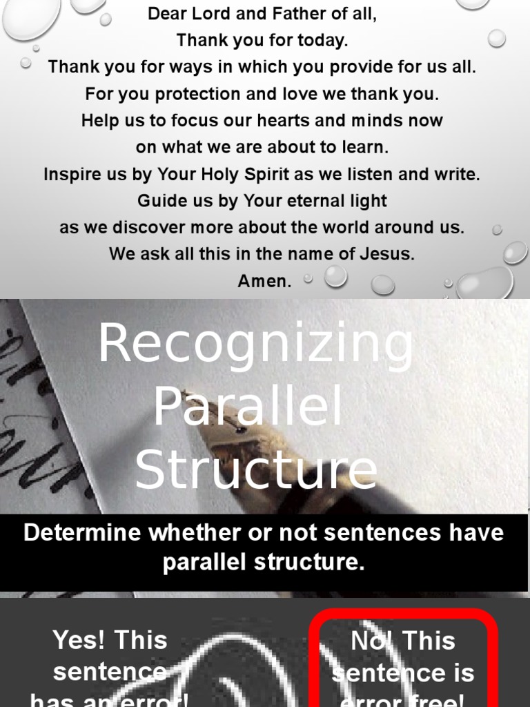 Parallel Structure | PDF | Phrase | Sentence (Linguistics)