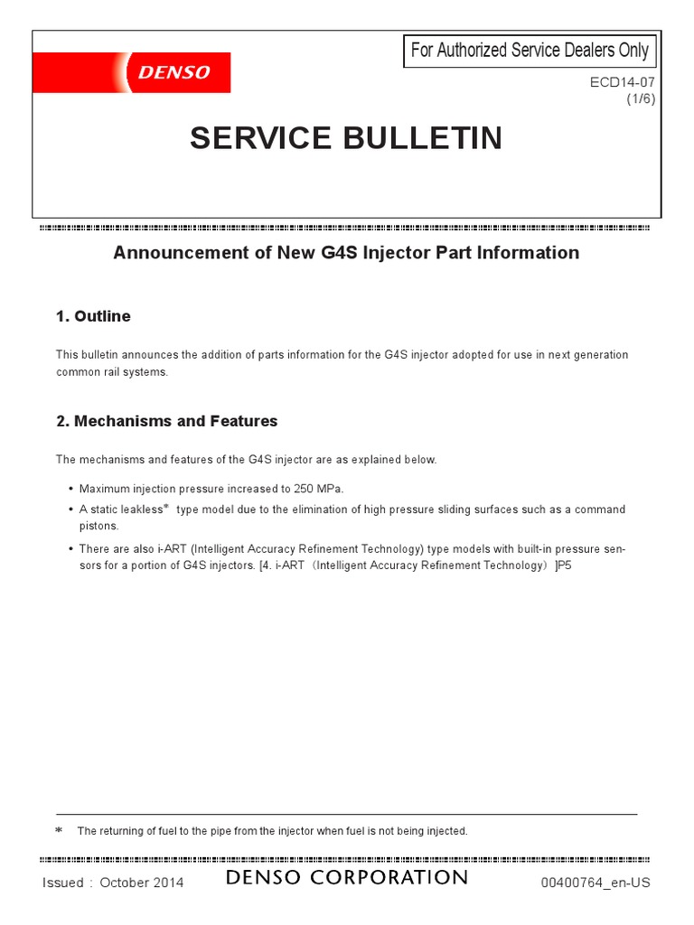 Denso g4 | PDF | Fuel Injection | Engine Technology