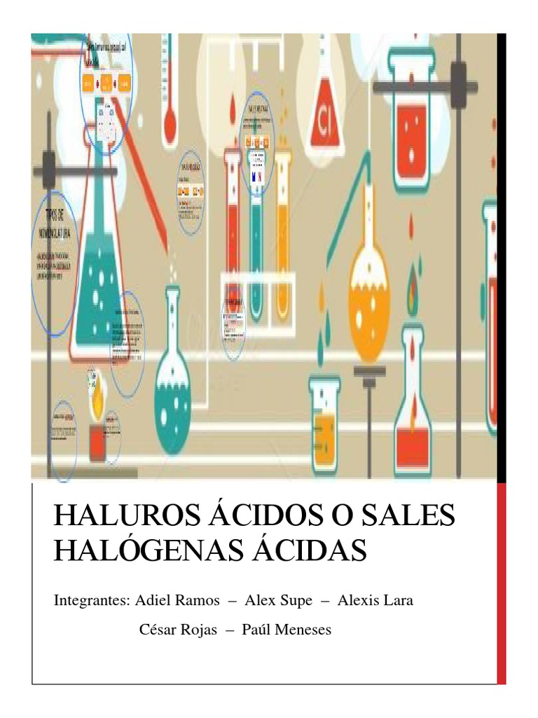HAluros Ácidos o Sales HalÓgenas Ácidas | PDF | Ácido | Sal (química)