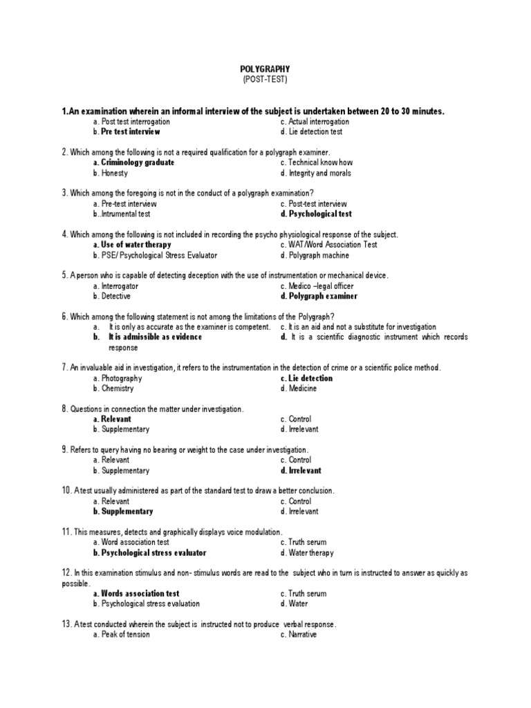 POLYGRAPHY | Download Free PDF | Polygraph | Validity (Statistics)
