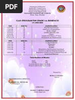 Grade 3 Class Program 2022-2023 | PDF | Schools | Learning