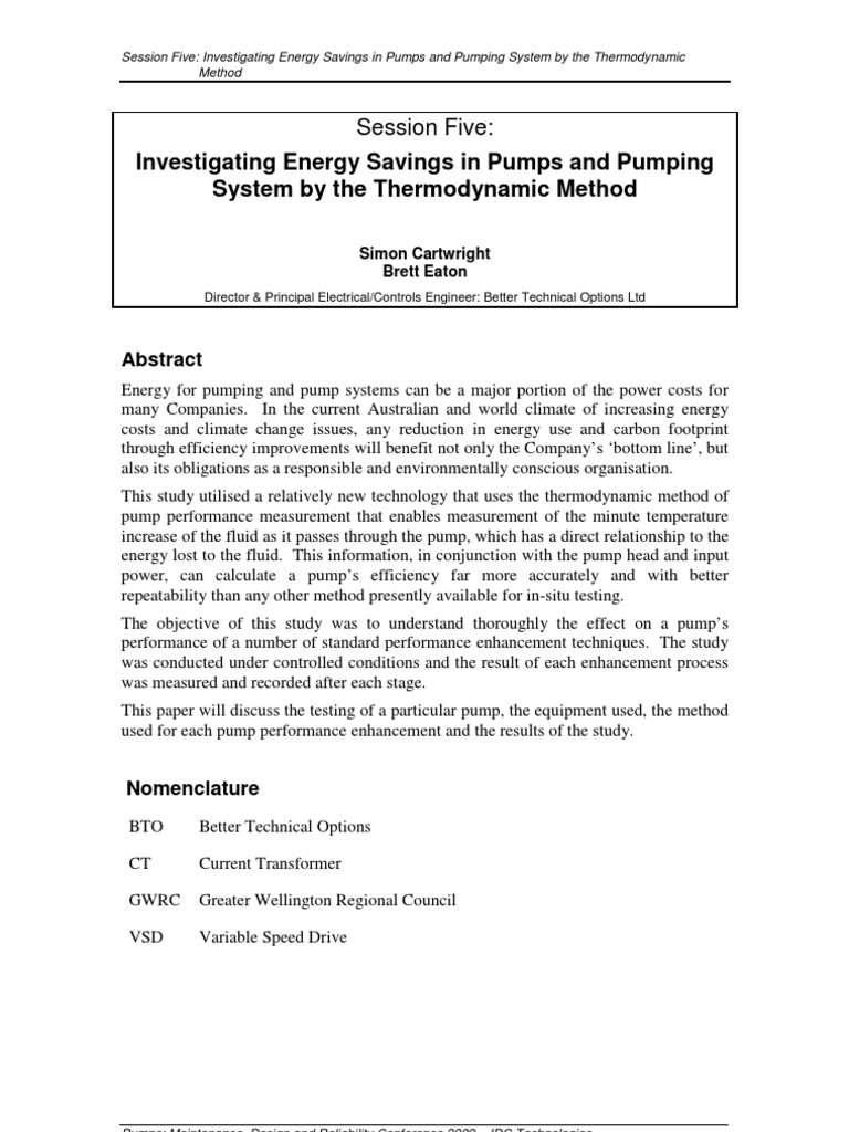 Pump EE by Thermodynamics | PDF | Pump | Enthalpy