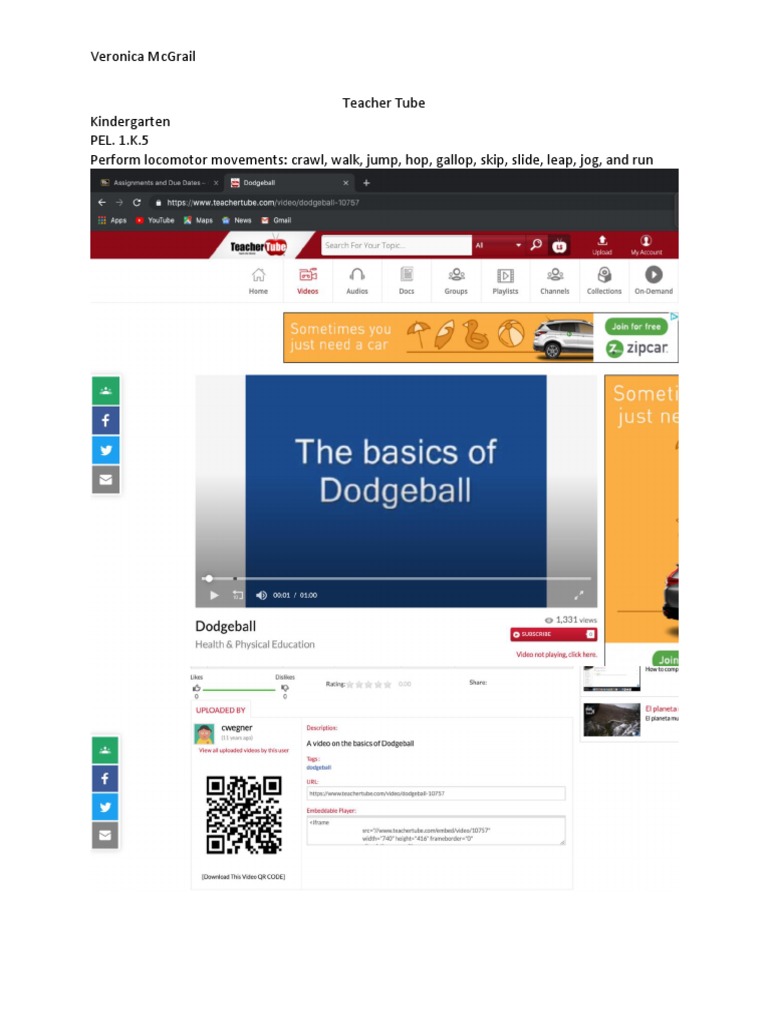 Kindergarten Locomotor Skills in Dodgeball | PDF | Career & Growth ...