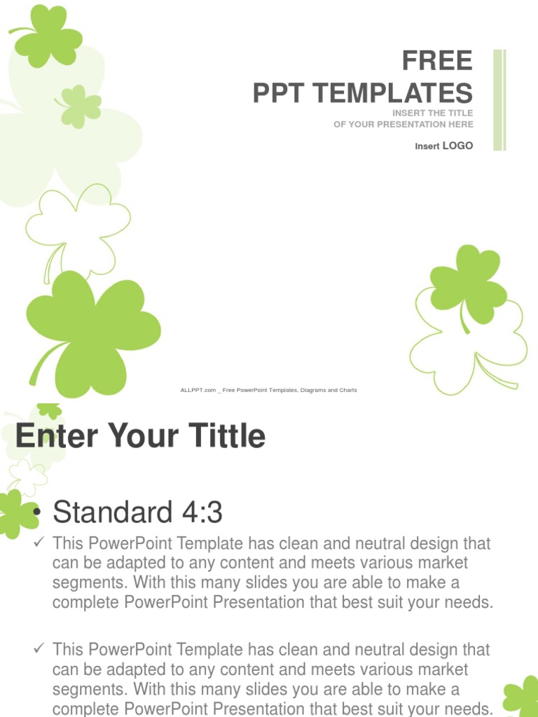 Clover Nature PowerPoint Templates Standard | PDF
