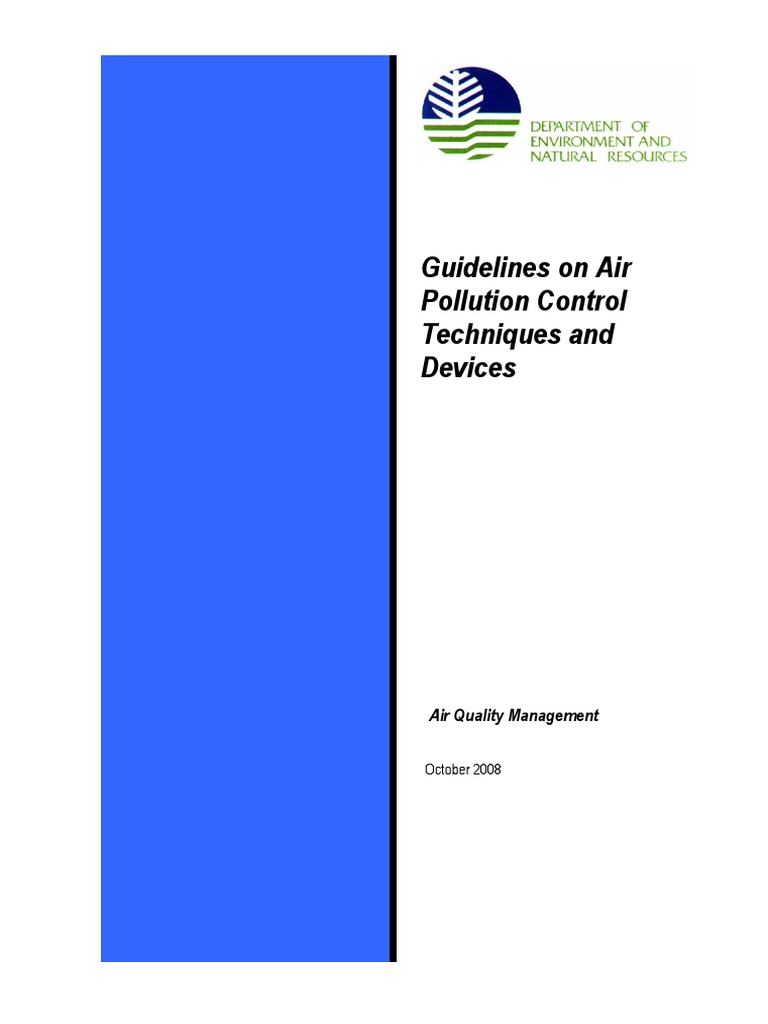 Guidelines On Air Pollution Control Techniques | PDF | Air Pollution ...