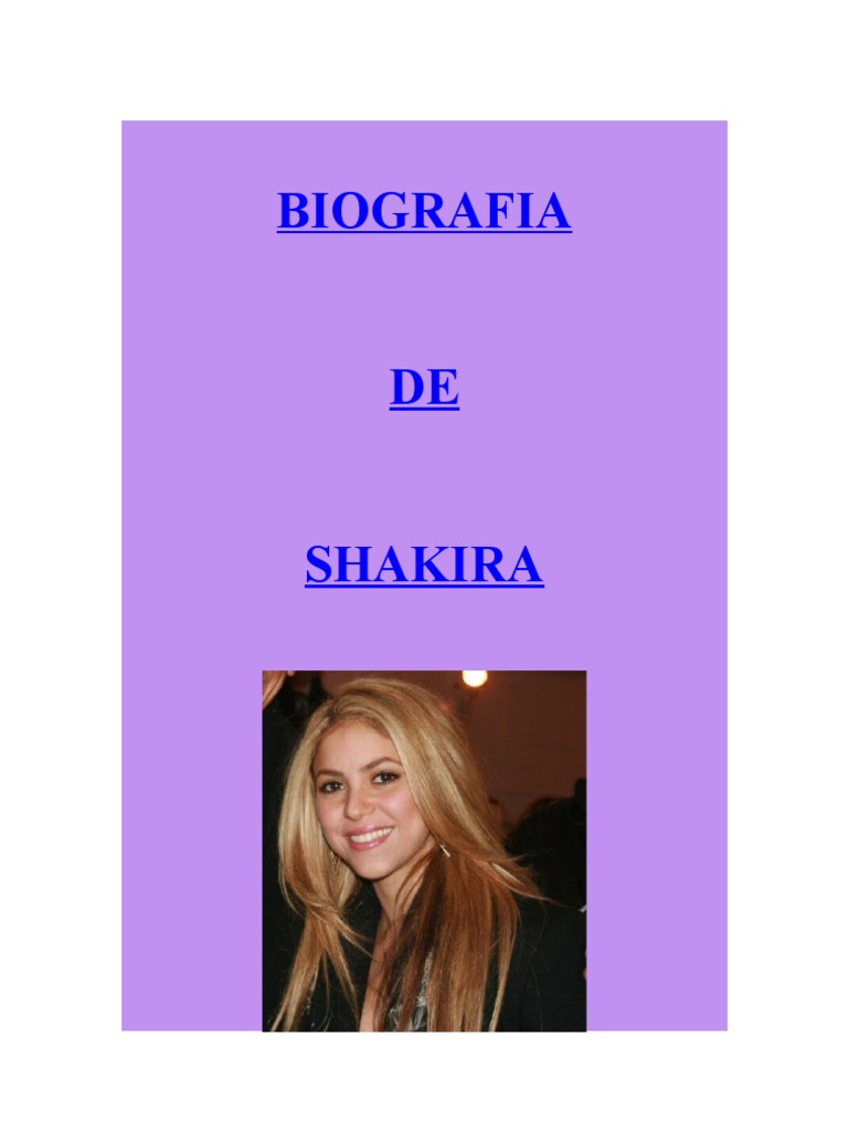 Biografia de Shakira | PDF | Musica Popular | Bailes