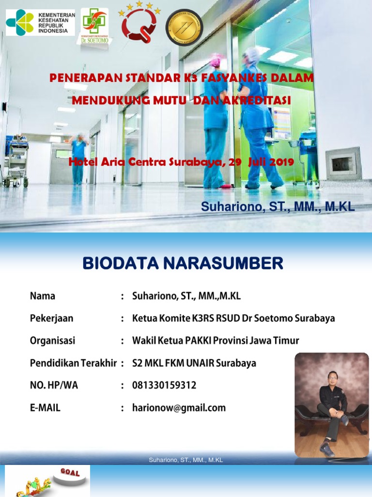 Penerapan Standard K3 Fasyankes Dalam Mendukung Mutu Dan Akreditasi PDF ...