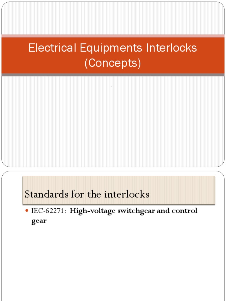 Concept of Electrical Interlocks | PDF | Electrical Substation | Switch