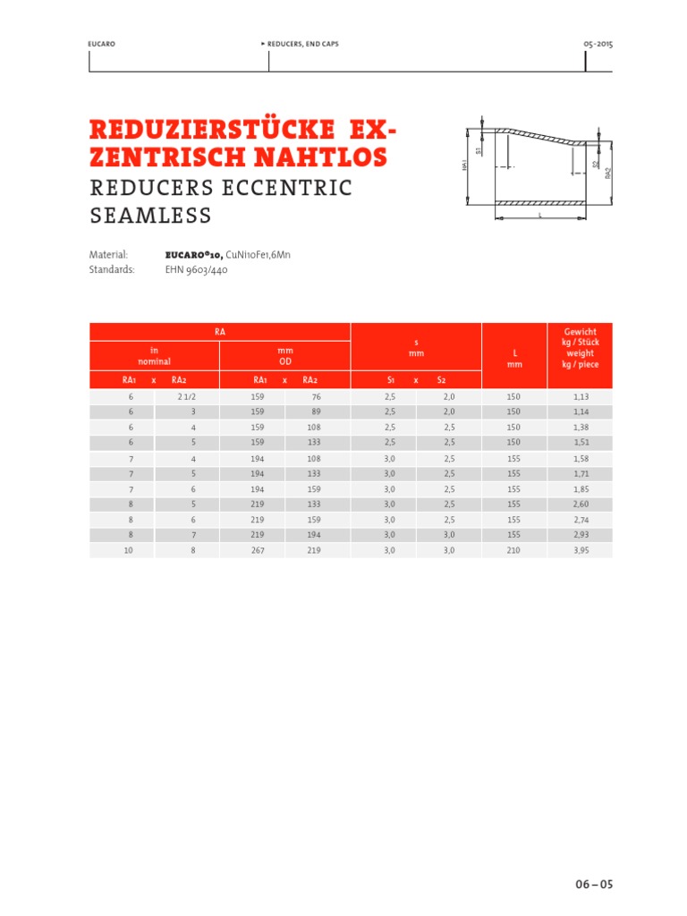Reducer Eccentric Din 86089 Cuni10fe1.6mn | PDF
