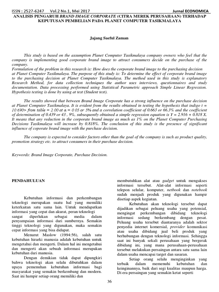Jurnal Pemasaran PDF | PDF | Statistical Hypothesis Testing | Linear ...