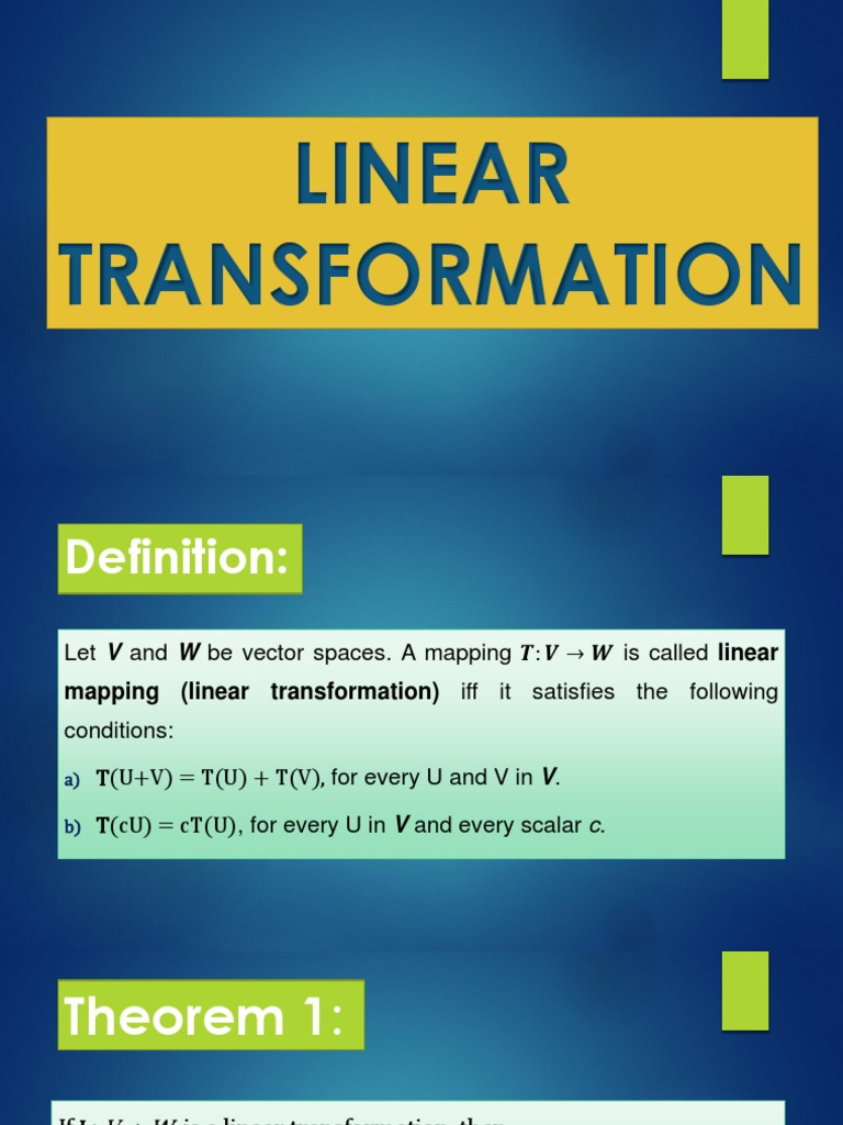 The Fundamental Properties of Linear Transformations: Kernels, Ranges, and Transformation ...