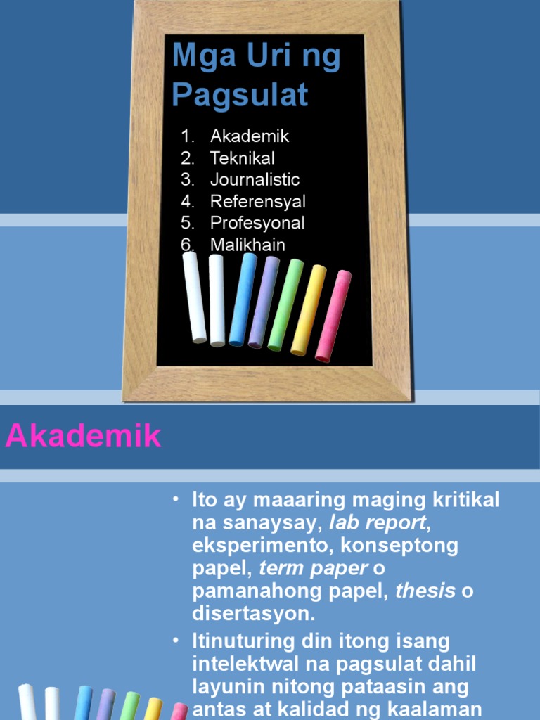 Mga Uri NG Pagsulat 1 | PDF