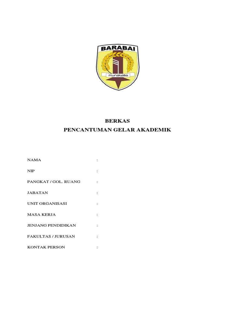 Pencantuman Gelar | PDF