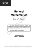 General Mathematics Senior Highschool Teaching Guide | PDF