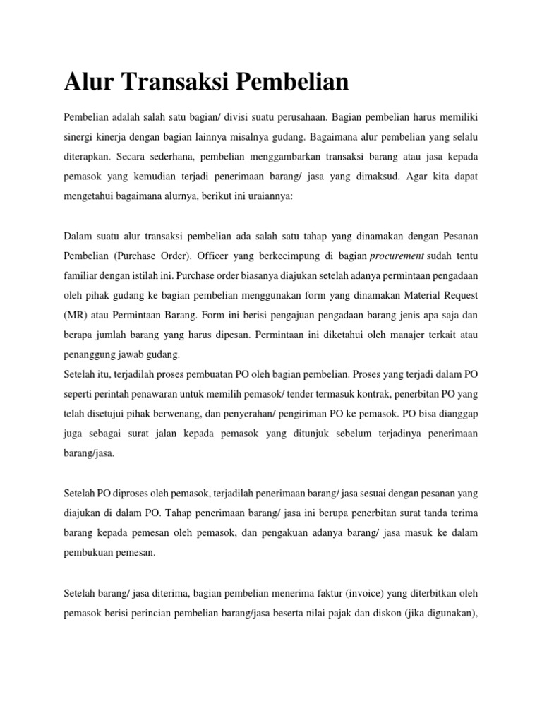 Administrasi Transaksi | PDF