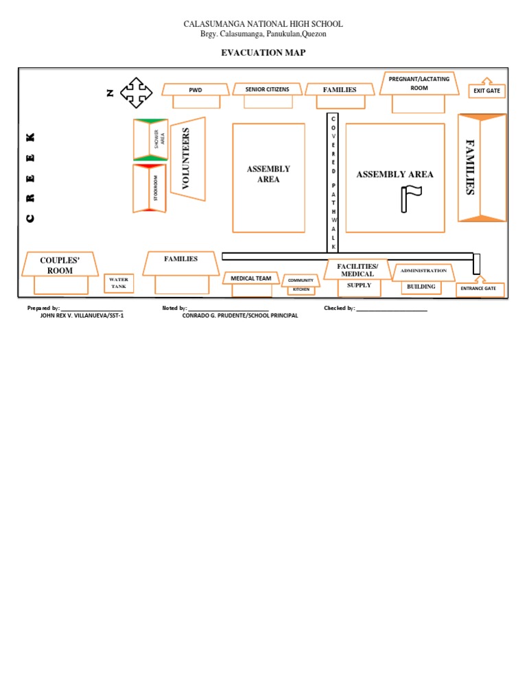 Evacuation Map: Calasumanga National High School Brgy. Calasumanga ...