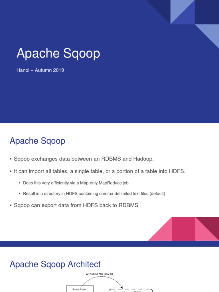 Apache Sqoop: Hanoi - Autumn 2019 | PDF | Apache Hadoop | Table (Database)