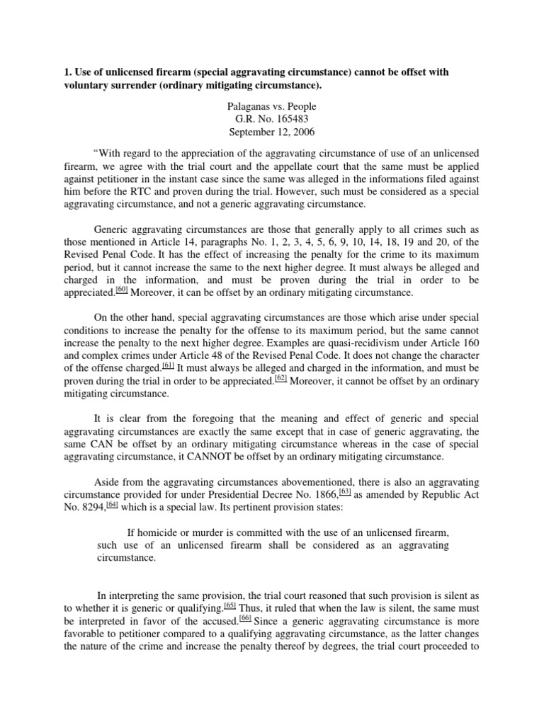 Voluntary Surrender Loose Firearm | PDF | Mitigating Factor | Arrest