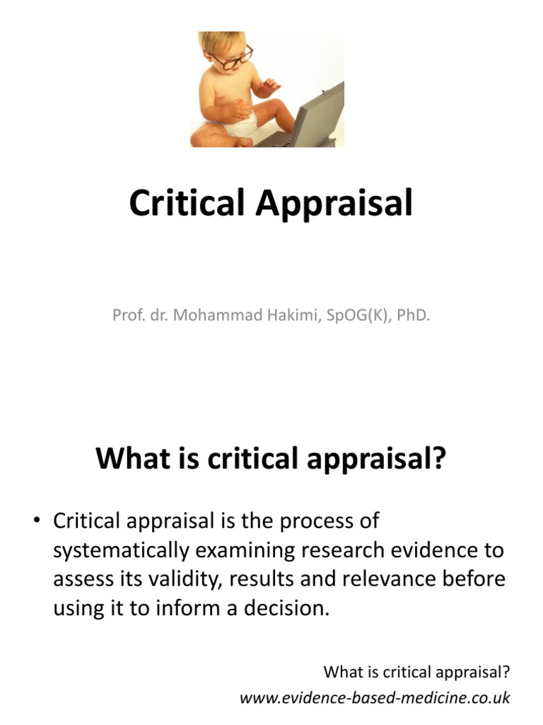 Understanding Critical Appraisal | PDF | Evidence Based Medicine ...