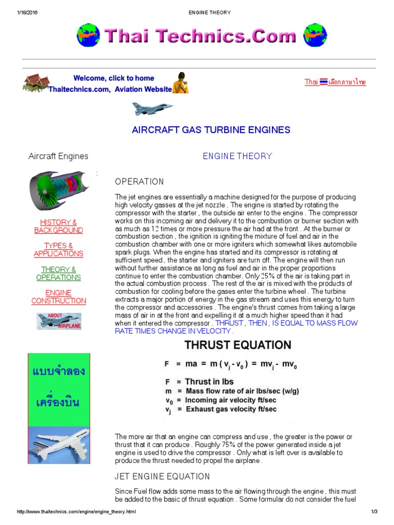 Aircraft Gas Turbine Engines | PDF | Jet Engine | Internal Combustion ...