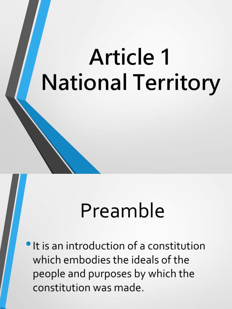 Article 1 National Territory | PDF