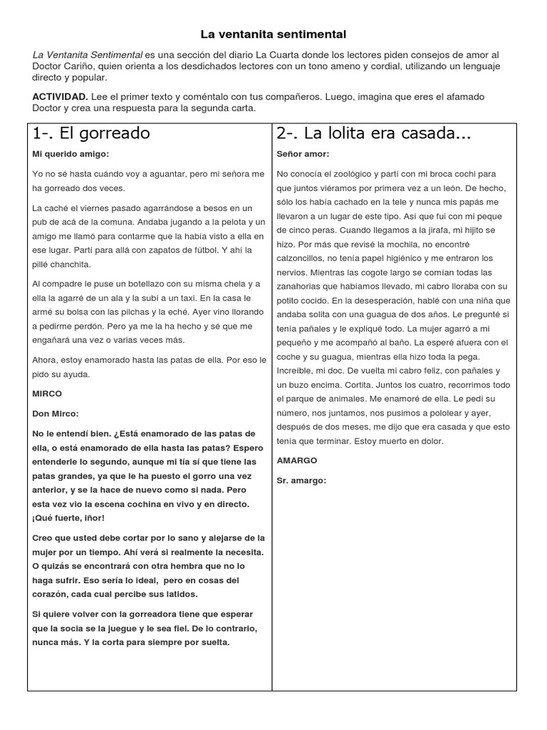 La Ventanita Sentimental | PDF