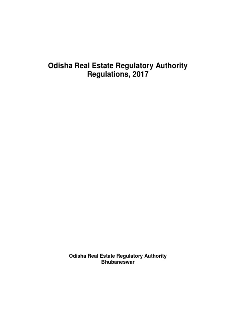 Regulations Odisha RERA Regulations 2017 | PDF | Complaint | Banks