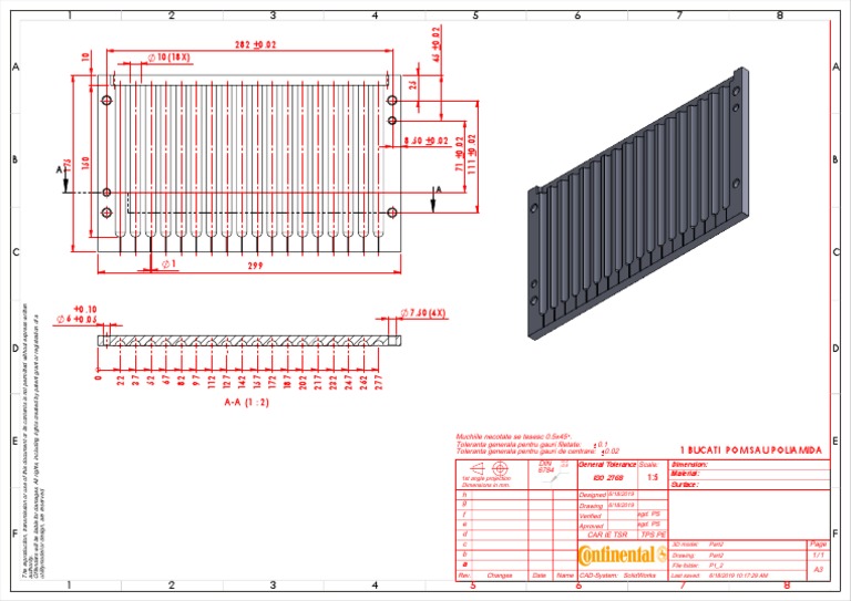 Designed Sgd. PS Drawing Verified Aproved Sgd. PS: 1st Angle Projection ...