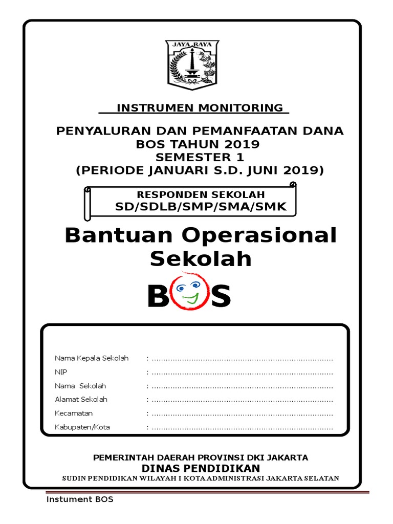 Instrumen Monev BOS 2019 | PDF