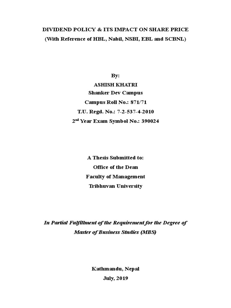TH Front Page Final | PDF | Thesis | Vocational Education