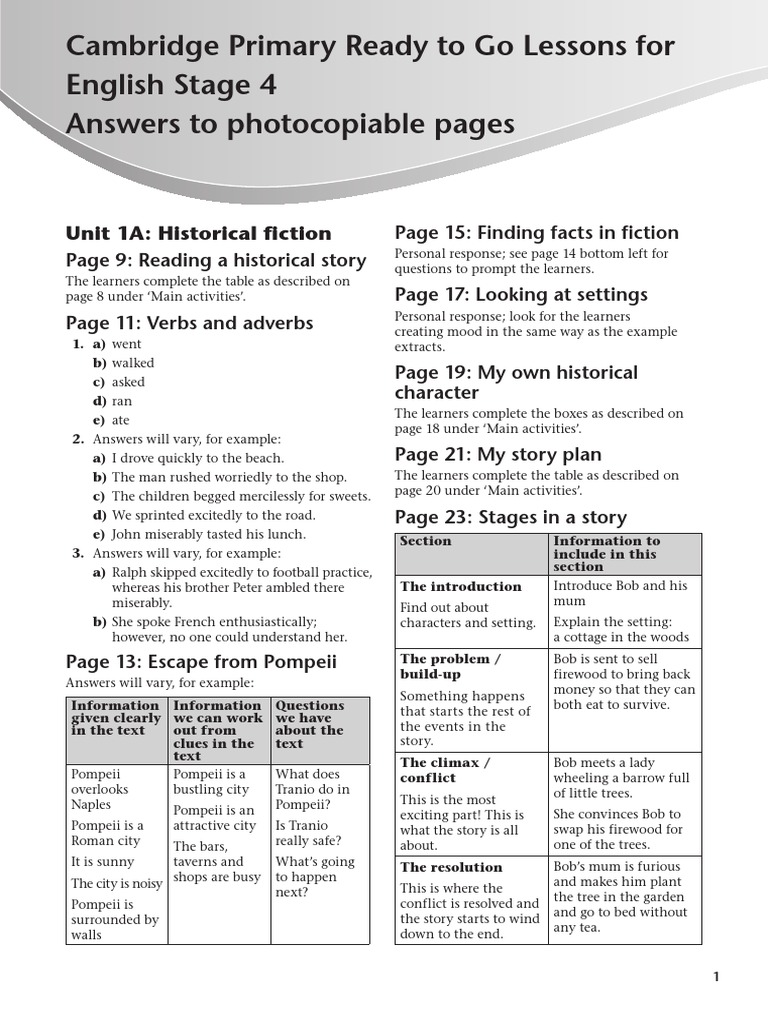 Stage 4 Answers