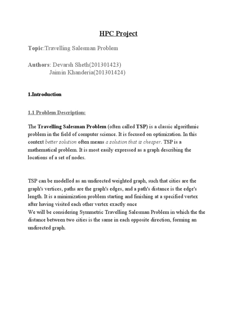 HPC Project | PDF | Combinatorics | Algorithms