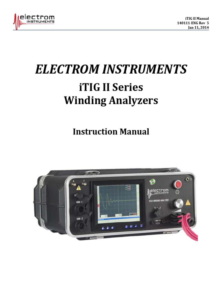 Electrom Instruments: iTIG II Series Winding Analyzers | PDF | Computer ...
