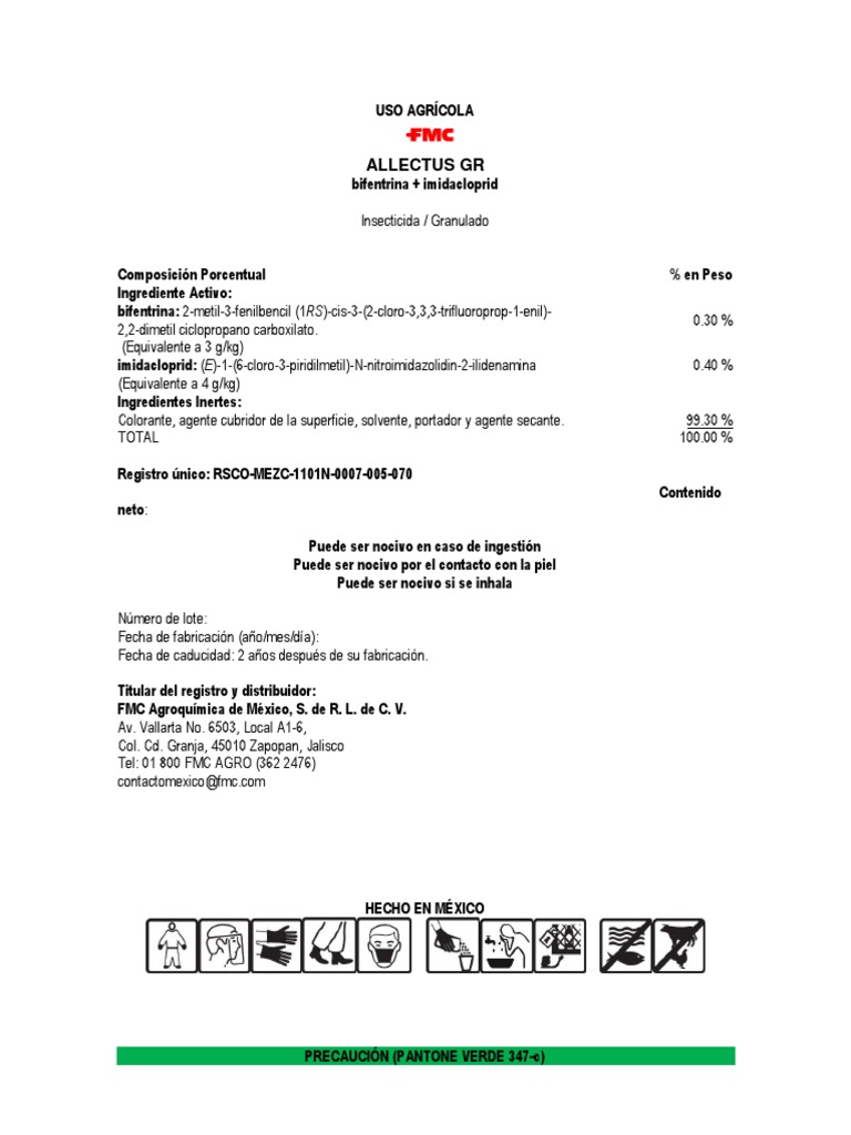 Allectus GR Ficha Técnica | PDF | Fertilizante | Agua