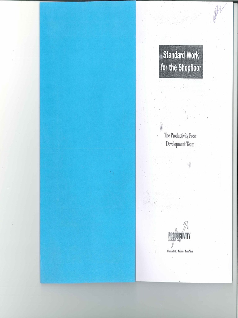 Standard Work For The Shopfloor PDF | PDF
