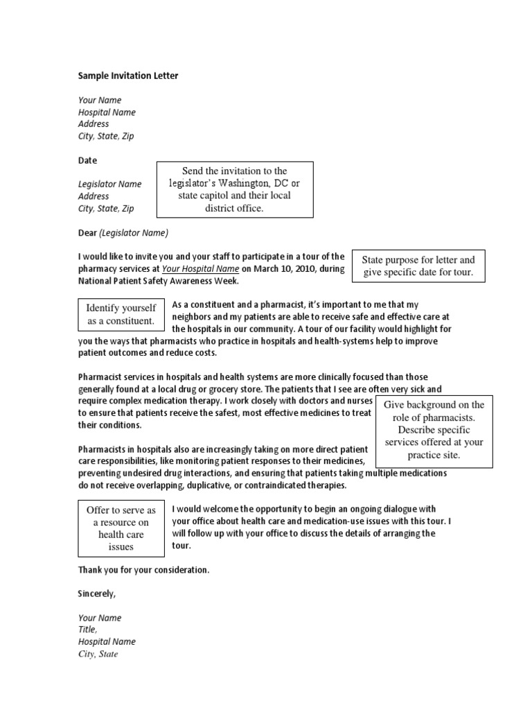 Hospital Pharmacy Tour Invitation | PDF